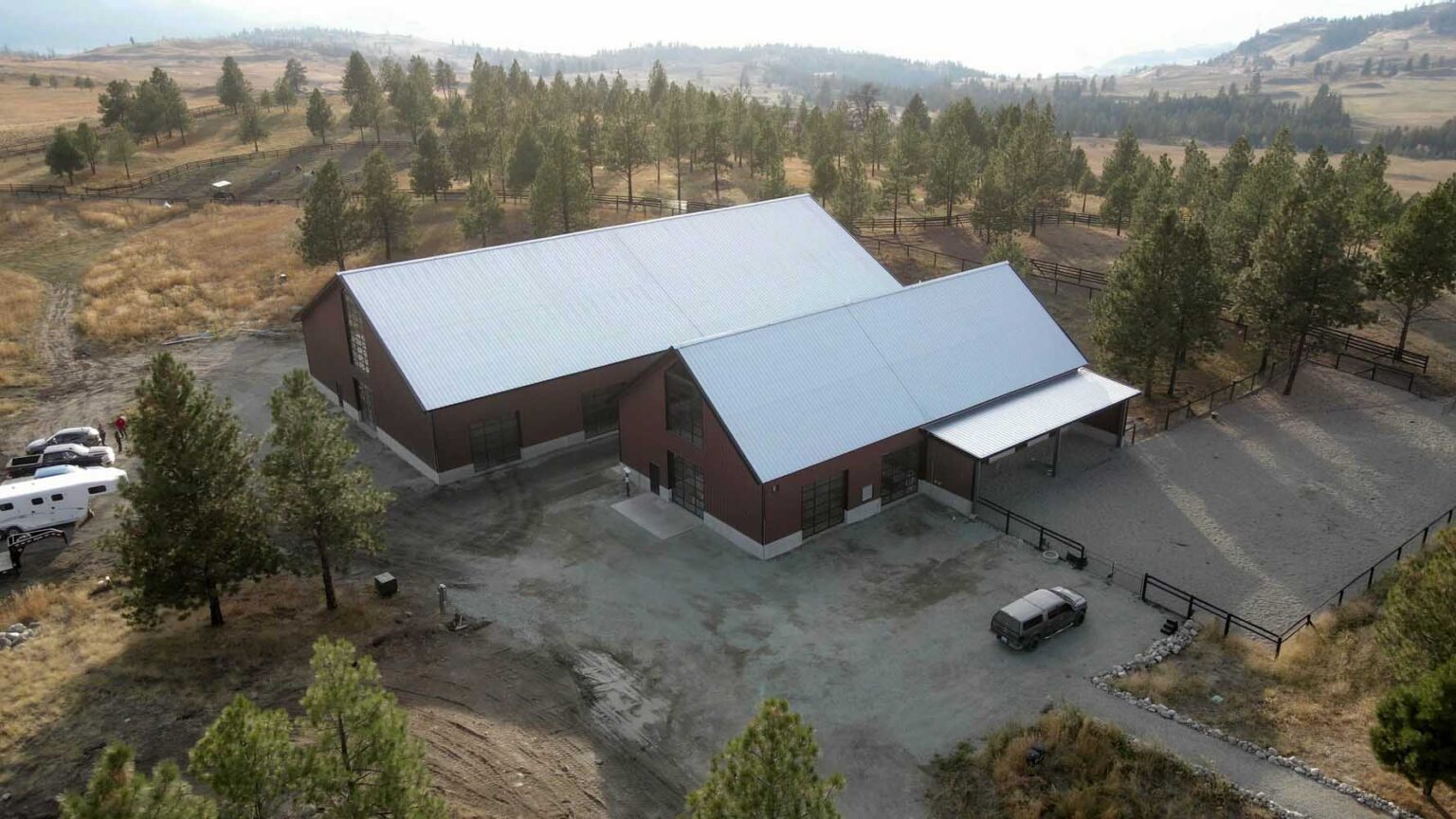 Custom Steel Horse Arena w/ Ajoined Living Space - 140 x 80 & 96 x 48 ...